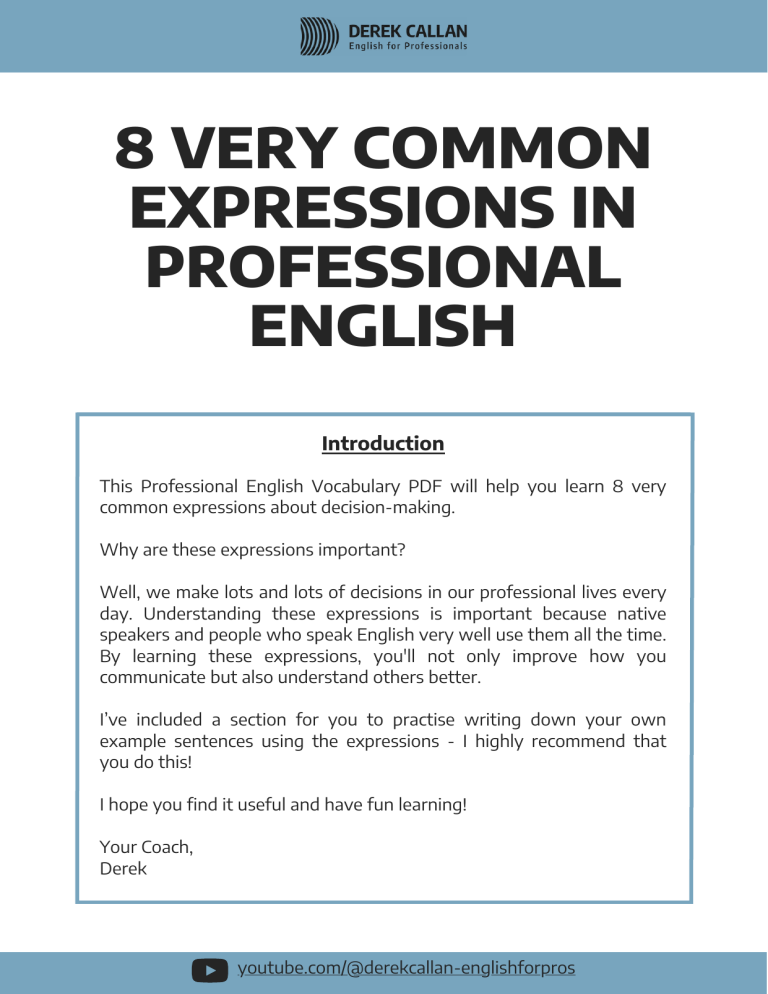 Professional English: 8 Common Decision-Making Expressions