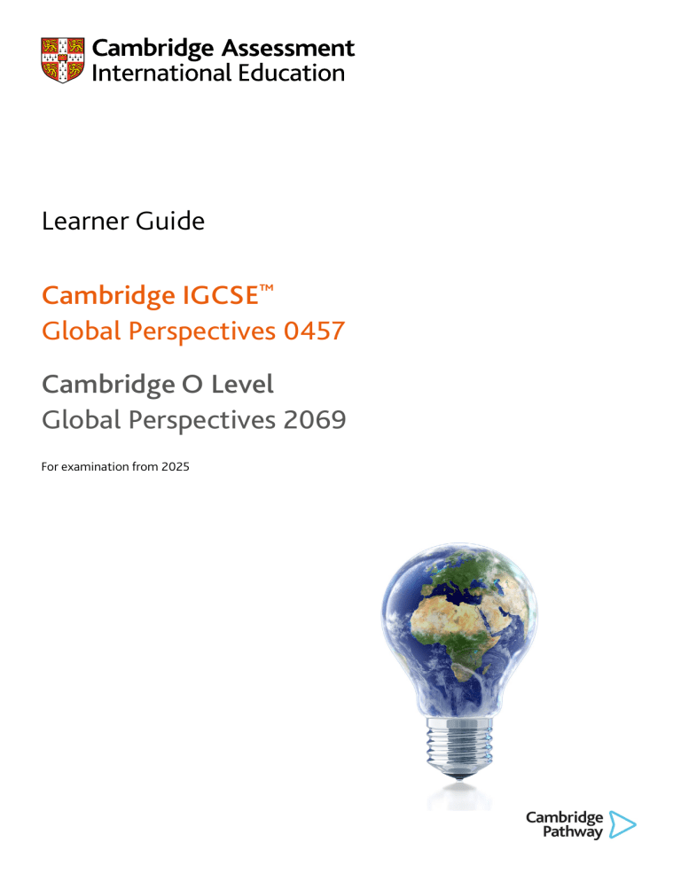 Cambridge Global Perspectives Learner Guide (IGCSE/O Level)