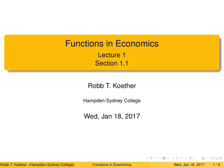 Functions in Economics: Demand, Supply, Cost, and Profit