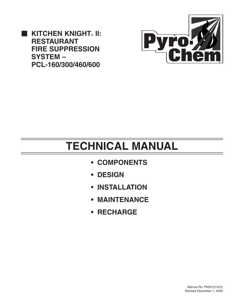 Kitchen Knight II Fire Suppression System Technical Manual