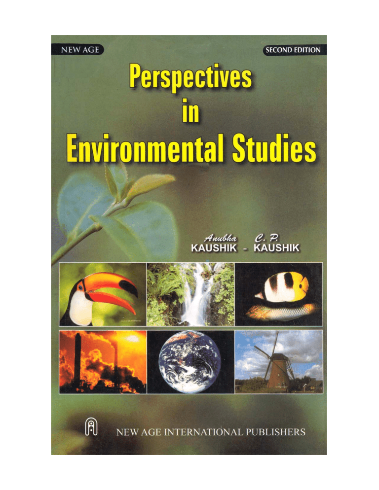 Perspectives in Environmental Studies: Undergraduate Syllabus