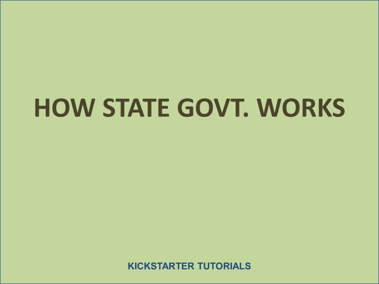 How State Government Works in India: An Overview