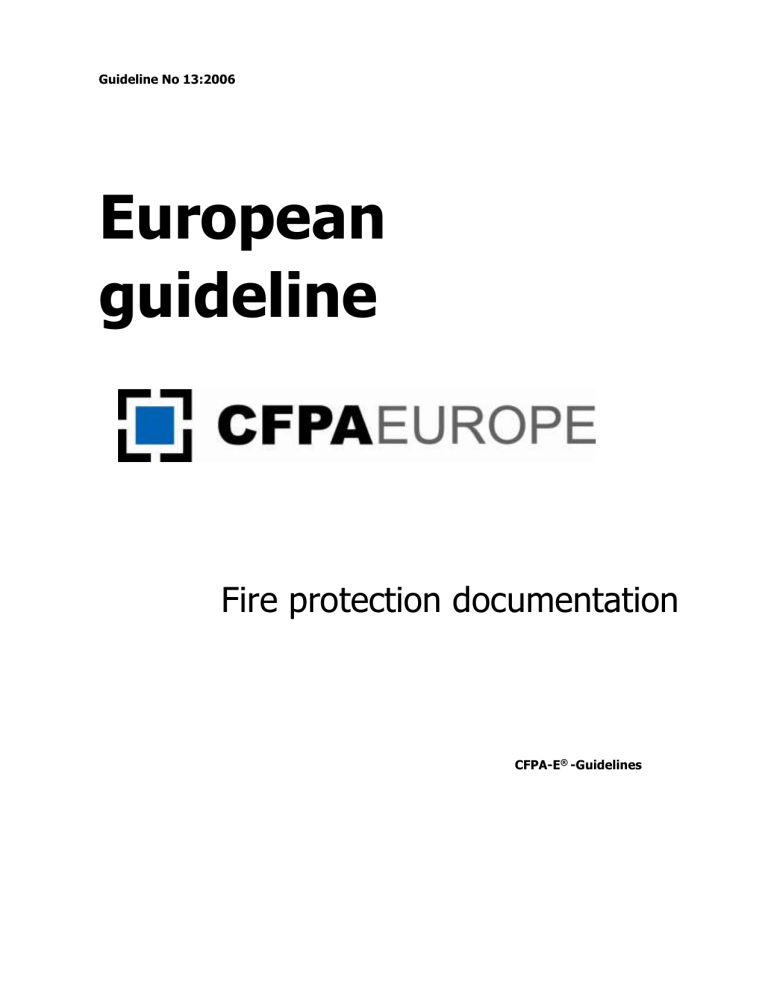 Fire Protection Documentation Guideline