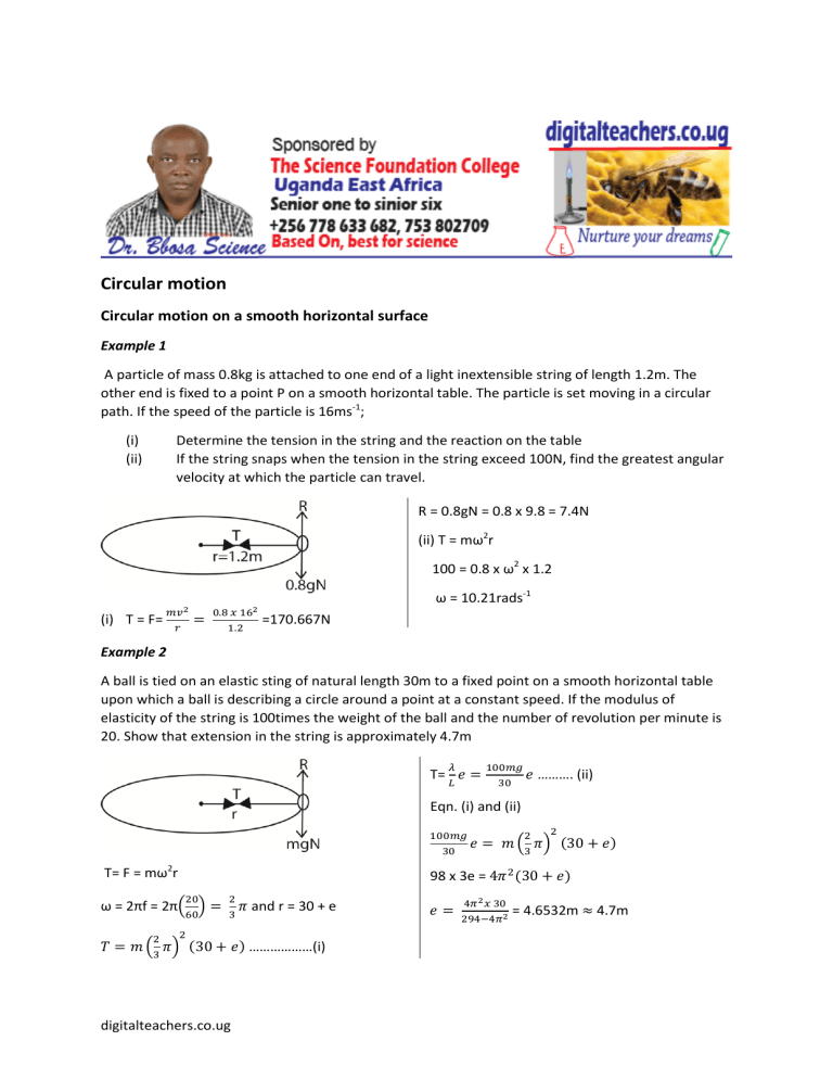 Circular Motion Physics: Examples & Formulas