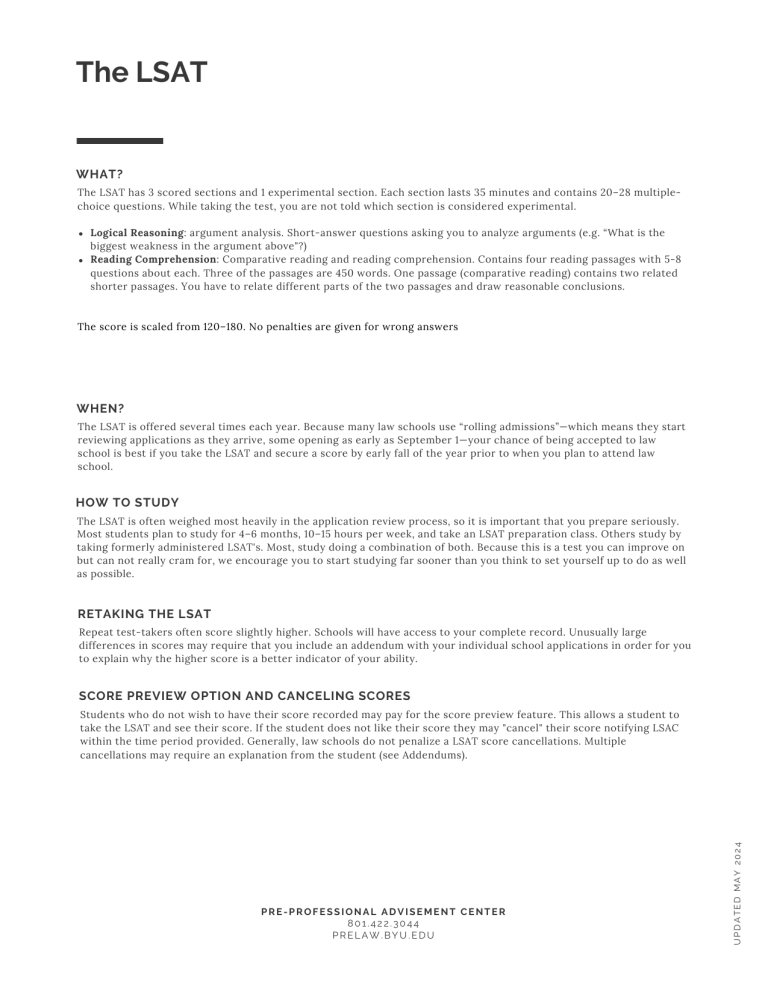 LSAT Guide: Format, Study Tips, and Scoring Information