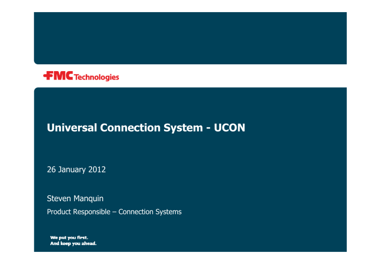 Universal Connection System (UCON) Presentation