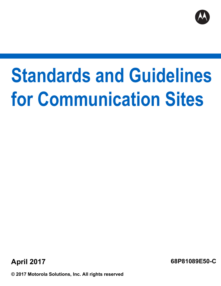 Standards and Guidelines for Communication Sites R56