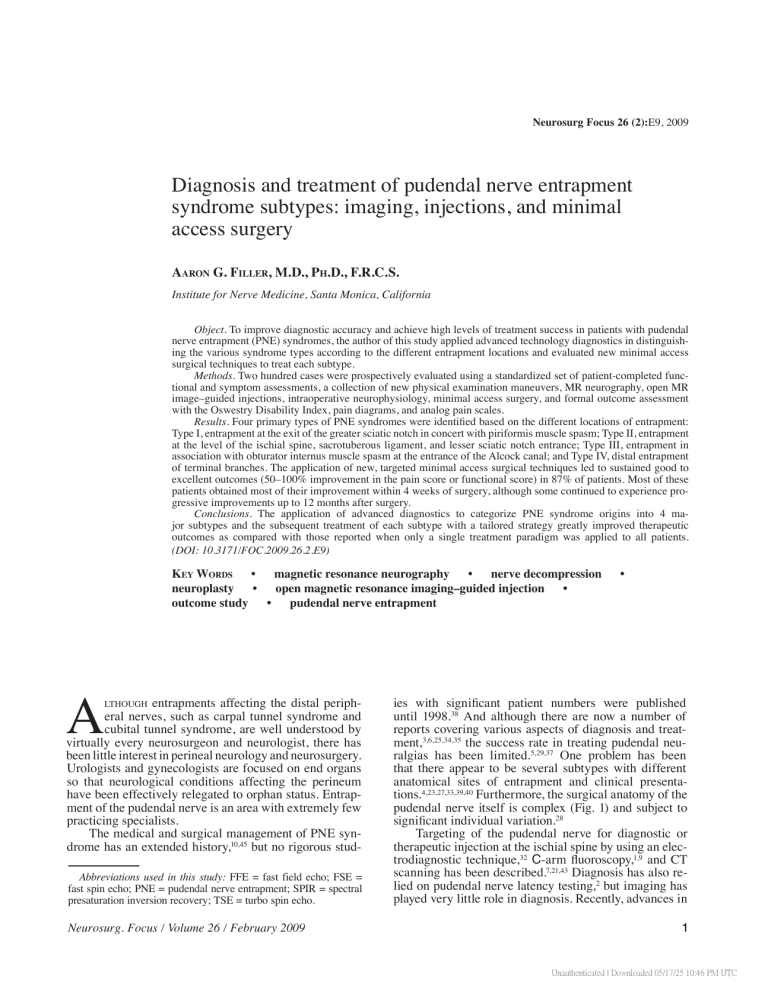 Pudendal Nerve Entrapment: Diagnosis & Treatment