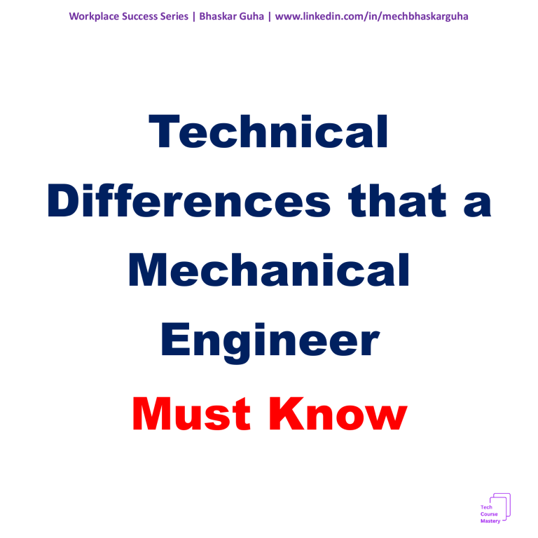 Mechanical Engineering Technical Differences