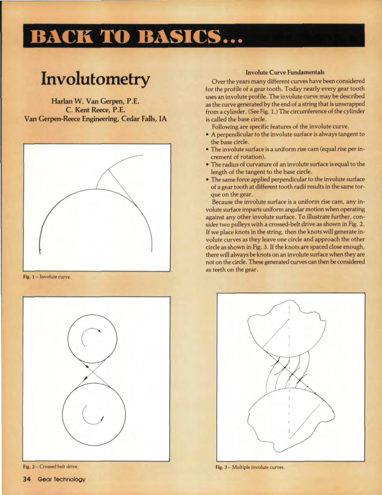 Involutometry: Gear Design & Involute Curve Fundamentals