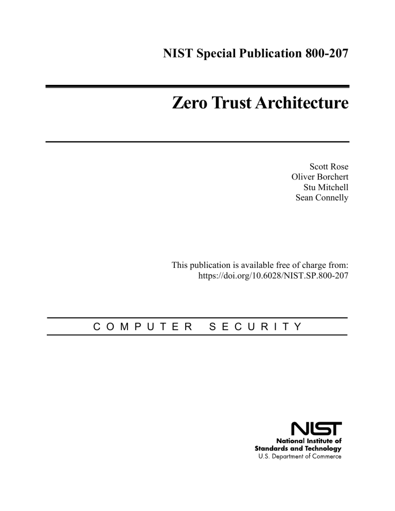 Zero Trust Architecture: NIST SP 800-207 Guide