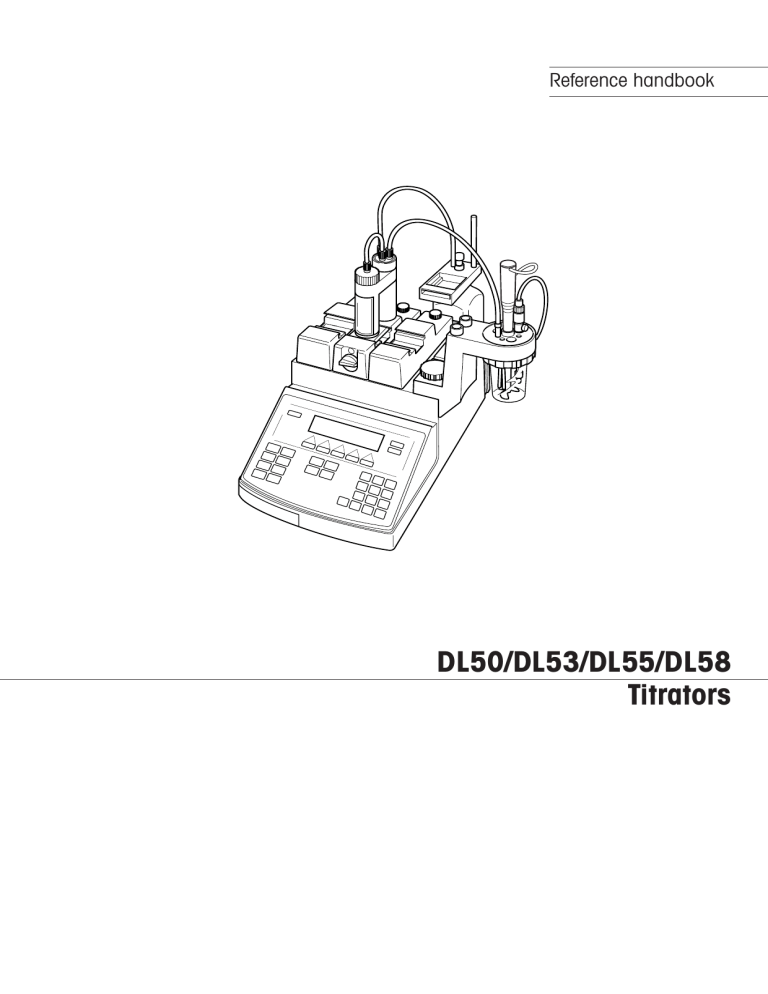 DL50/DL53/DL55/DL58 Titrators Reference Handbook