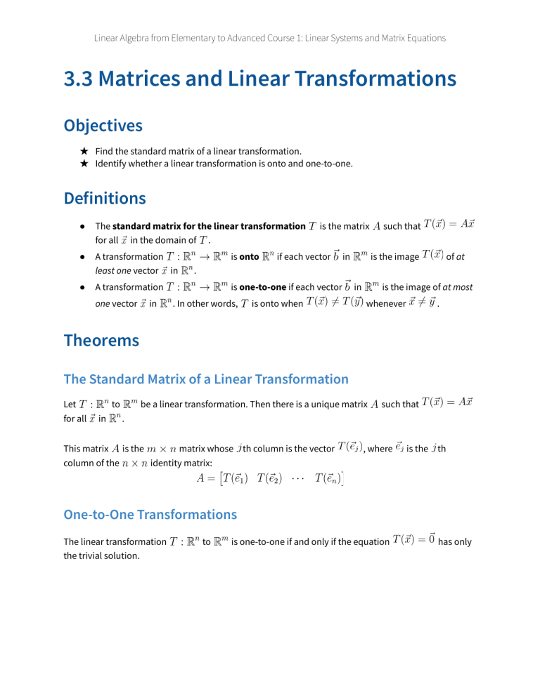 Linear Algebra: Matrices & Transformations