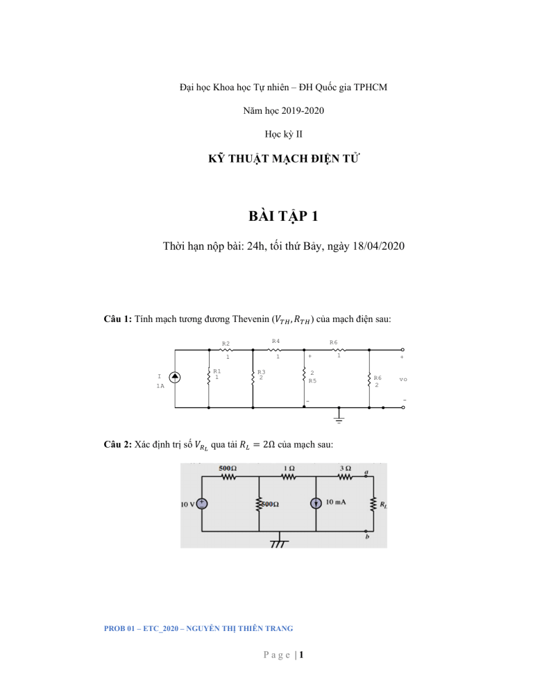 Electronic Circuit Techniques Homework Assignment