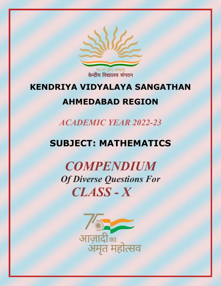 Class X Mathematics Compendium: Diverse Questions & Solutions