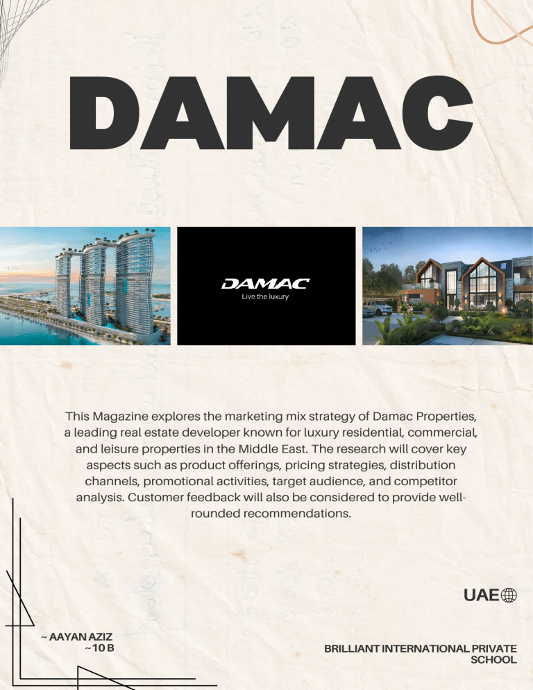 Damac Properties Marketing Mix Strategy Analysis