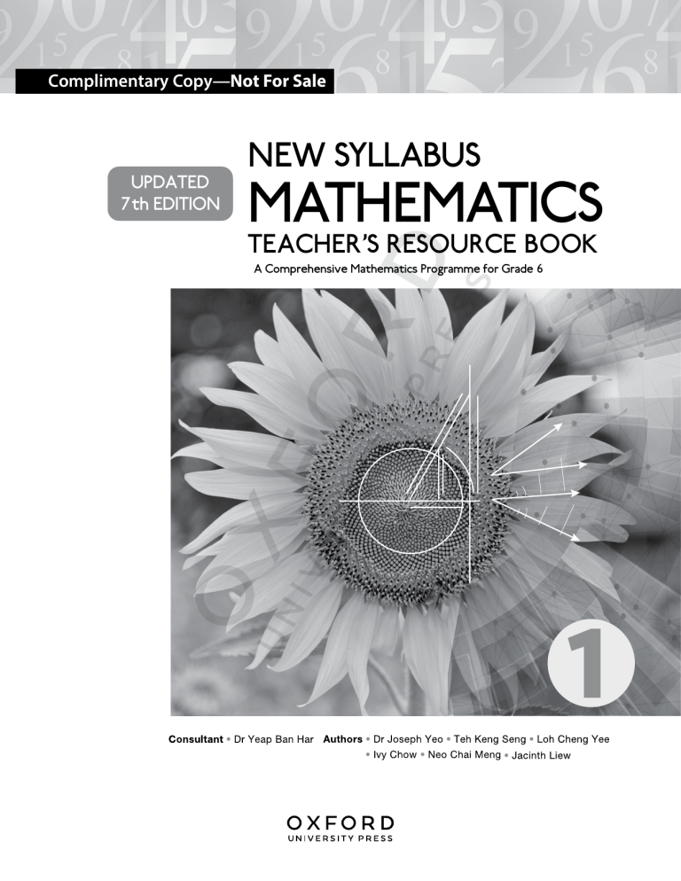 Grade 6 Mathematics Teacher's Resource Book