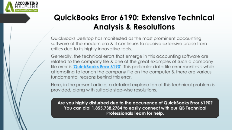 QuickBooks Error 6190: Fixes & Troubleshooting Guide