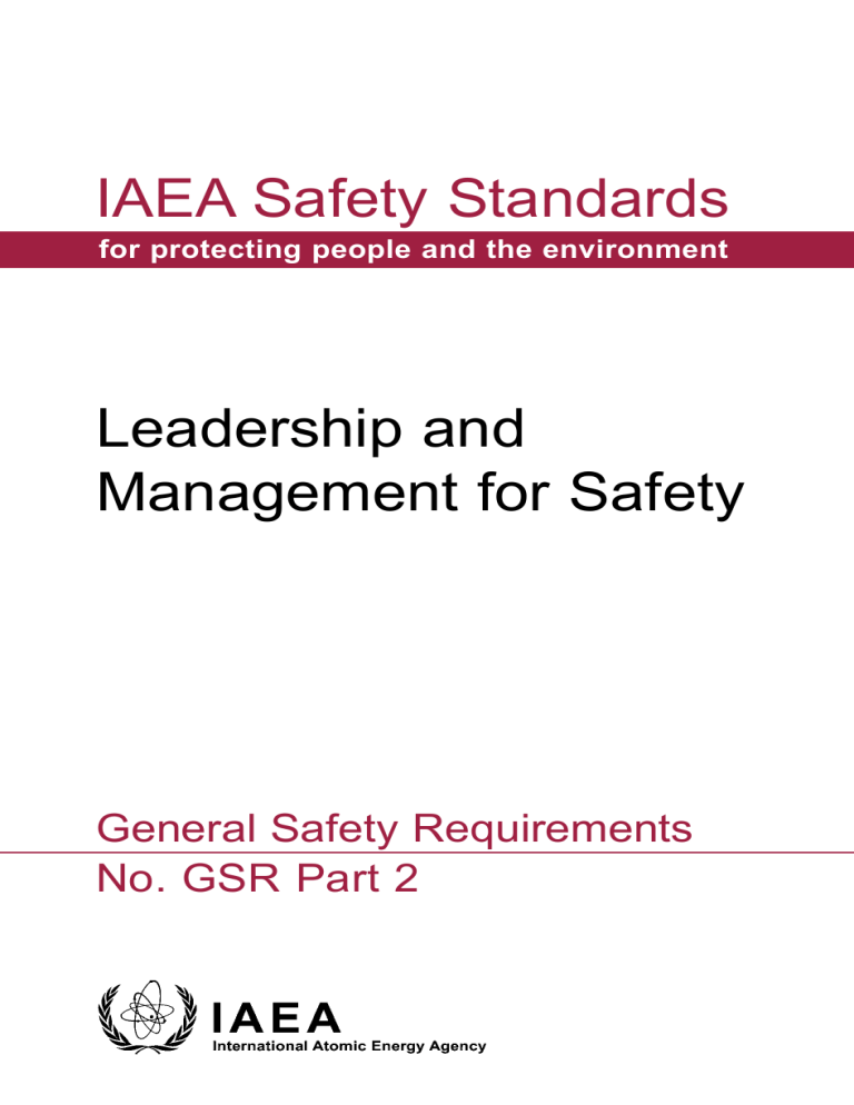 Leadership & Management for Safety - IAEA Standard