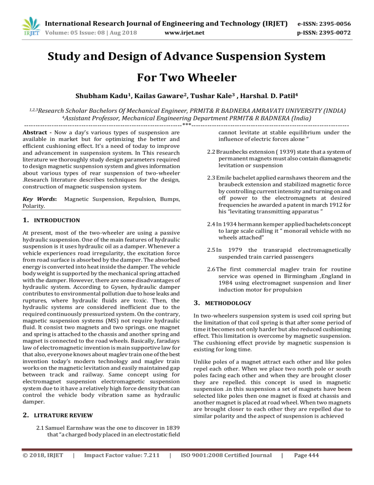 Advanced Two-Wheeler Suspension System Design