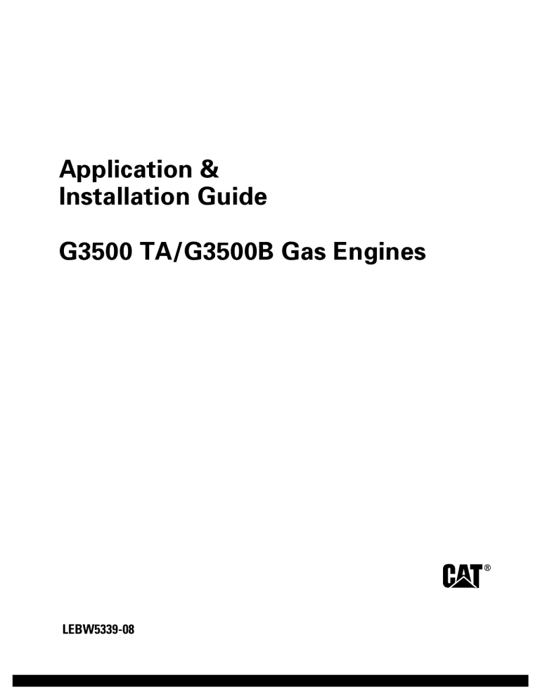 G3500 Gas Engine Application & Installation Guide