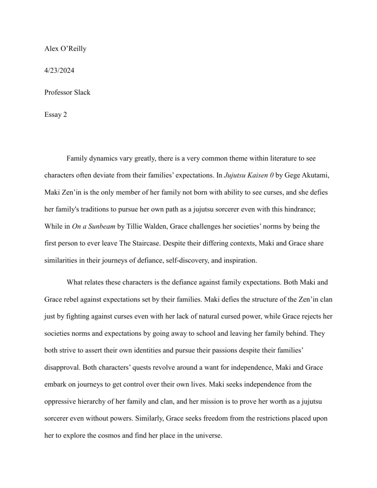 Character Analysis: Maki Zen'in & Grace - Defiance & Self-Discovery