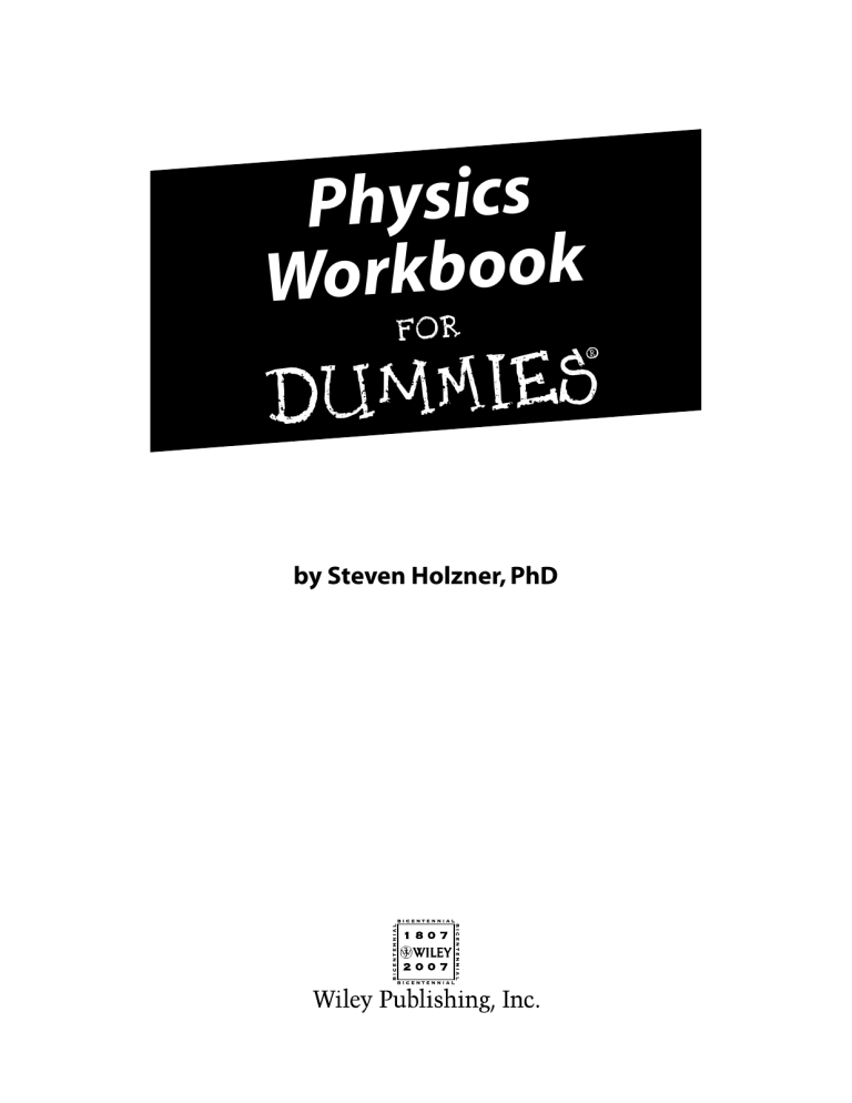 Physics Workbook For Dummies