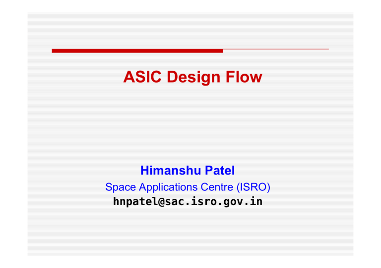 ASIC Design Flow: Methodologies, Verification, and DFT Explained