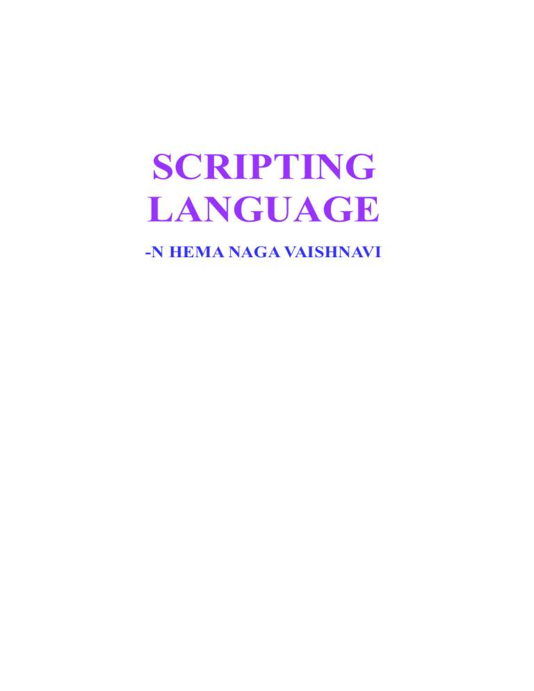 Scripting Language: Unix Commands & OS Overview