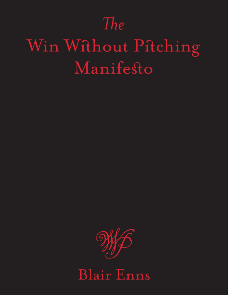 Win Without Pitching Manifesto: Creative Business Practices
