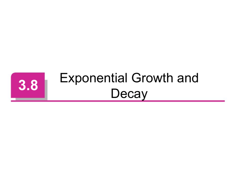 Exponential Growth & Decay: Calculus Presentation