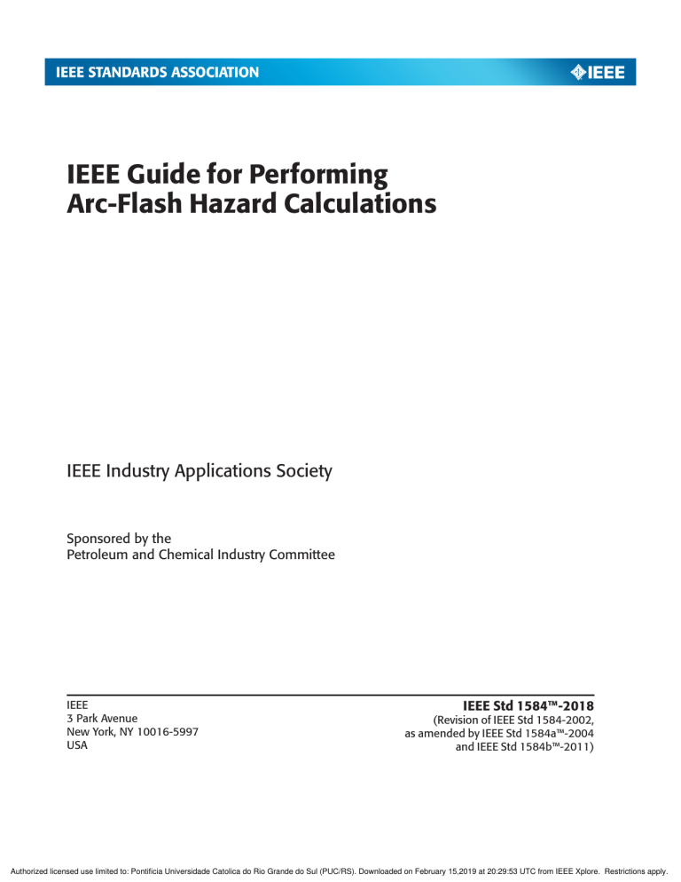 IEEE Arc-Flash Hazard Calculations Guide