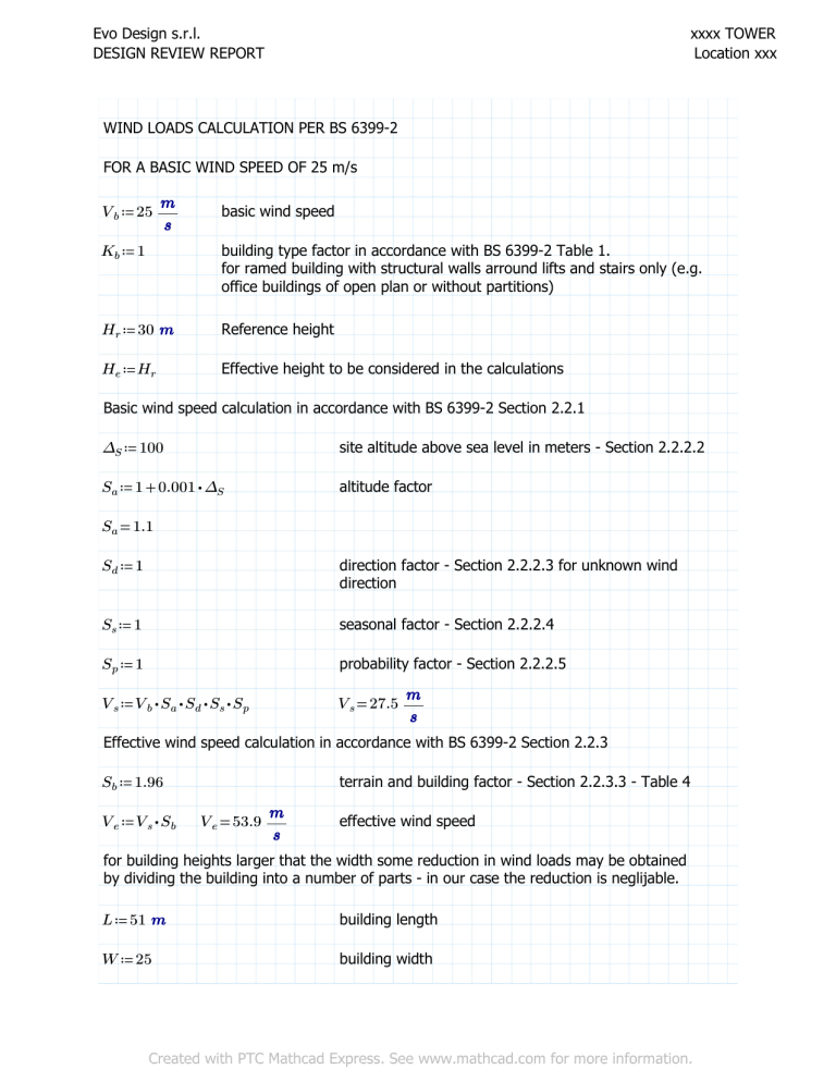 Wind Load Calculation Report BS 6399-2