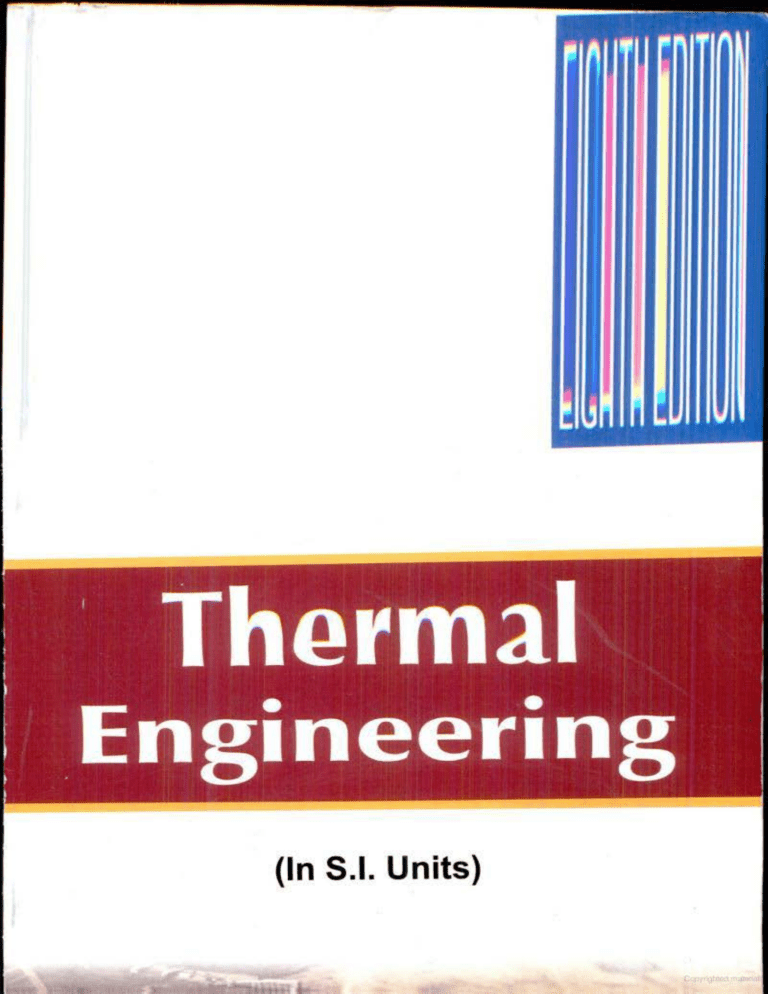 Thermal Engineering Textbook (S.I. Units)