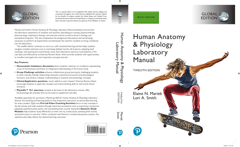 Human Anatomy & Physiology Lab Manual, 12th Edition