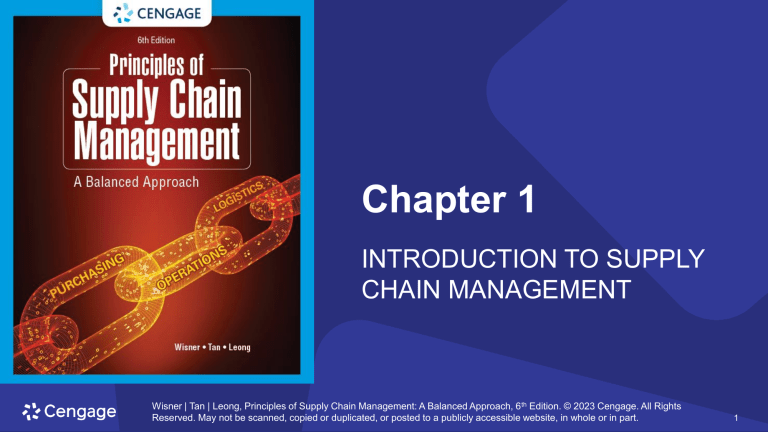 Supply Chain Management: Introduction & Foundations
