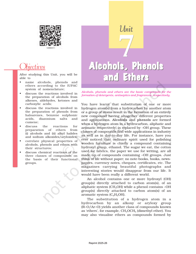Alcohols, Phenols, and Ethers: IUPAC Nomenclature & Reactions