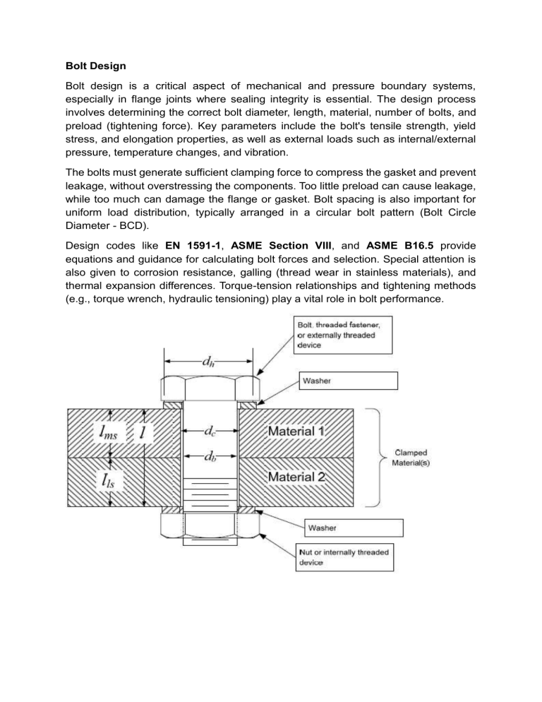 Bolt Design: Flange Joints & Sealing Integrity