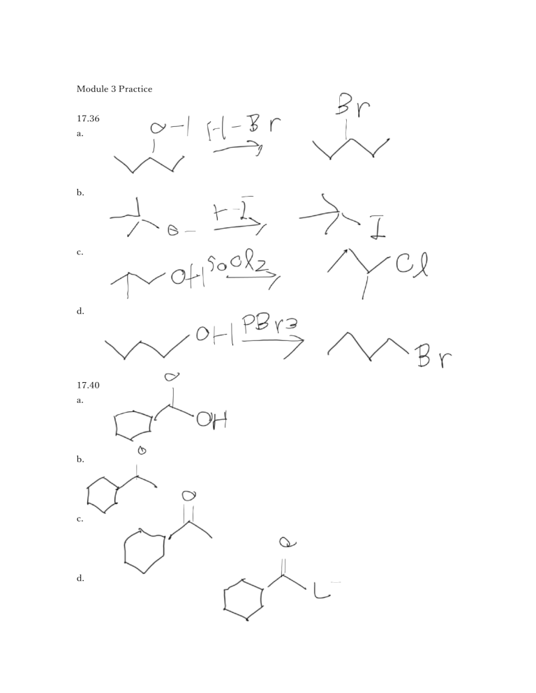 Organic Chemistry Practice Problems: Alcohol Reactions