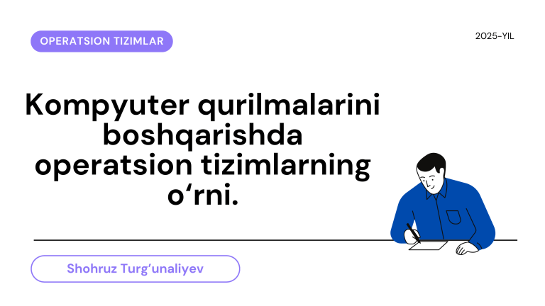 Operatsion tizimlar. 3-maruza