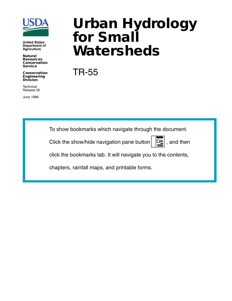 Urban Hydrology TR-55: Small Watershed Runoff Analysis