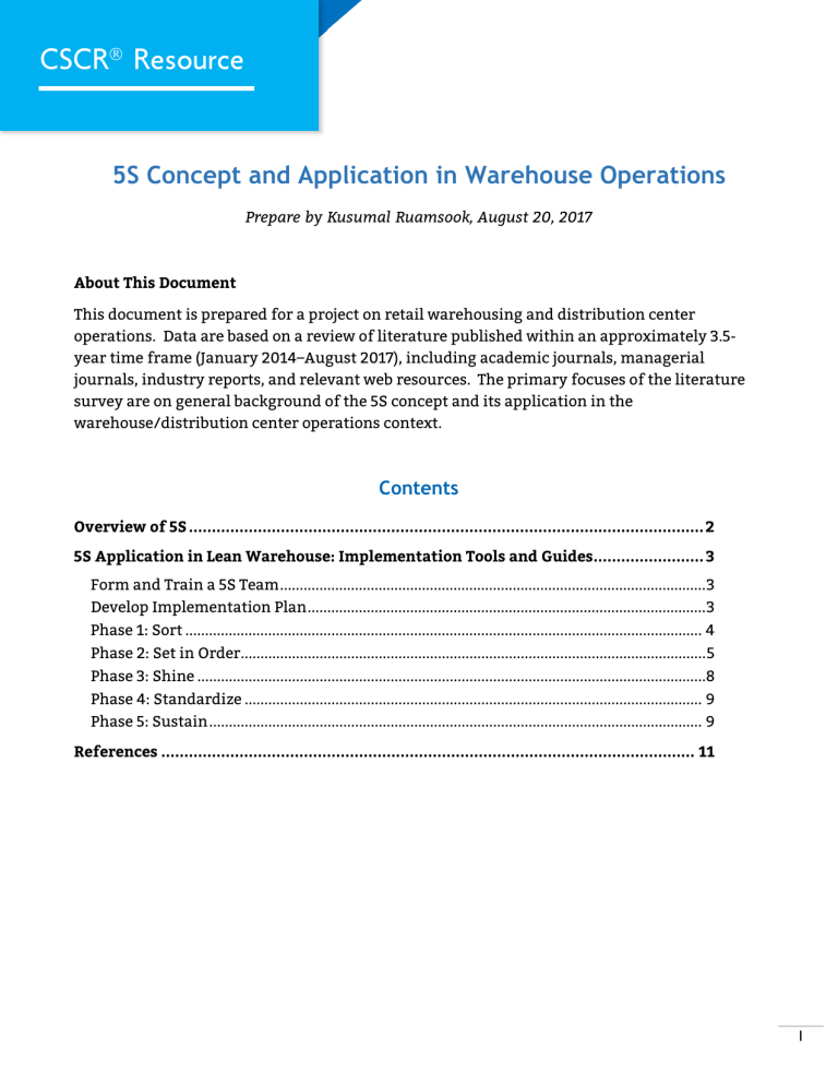5S in Warehouse Operations: Implementation Guide