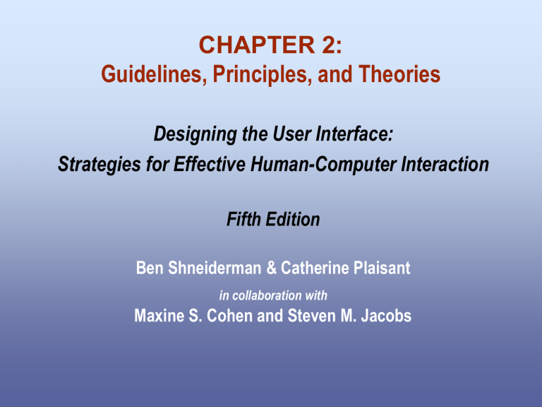UI Design Guidelines, Principles, and Theories