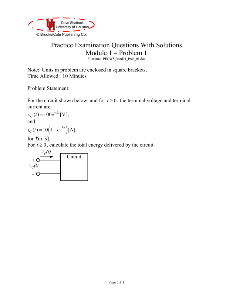 Circuit Analysis Practice Problem & Solution