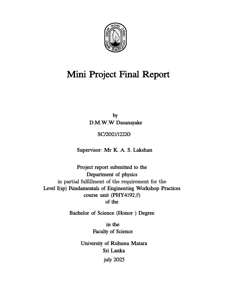 G-Clamp Project Report: Design, Fabrication & Testing