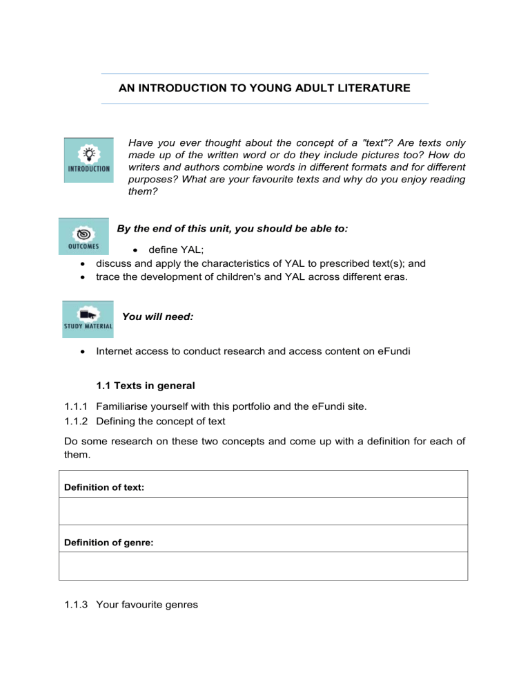 Young Adult Literature: An Introduction