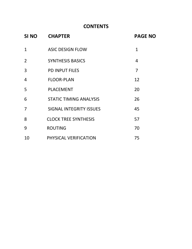 ASIC Design Flow: Synthesis to Physical Verification
