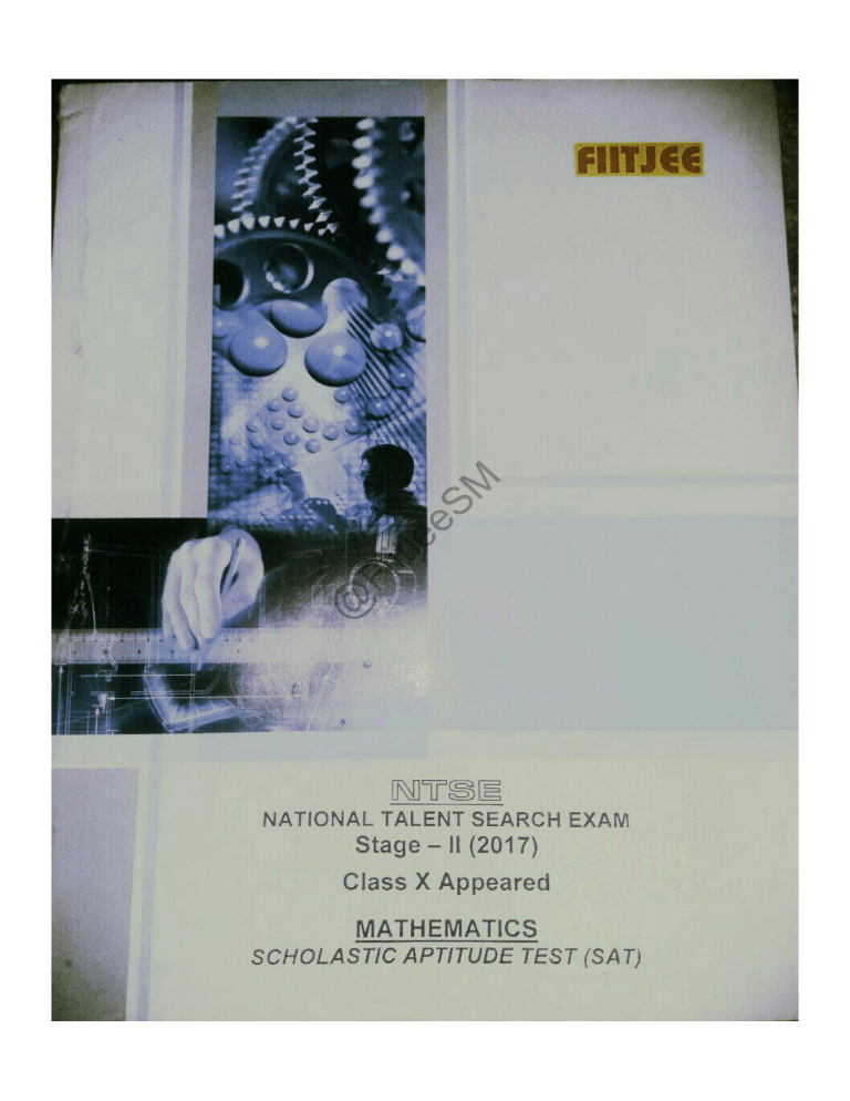 NTSE Stage II (2017) Mathematics Exam Prep