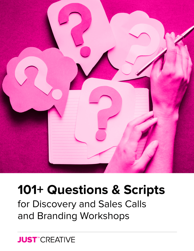 Discovery & Sales Call Questions + Branding Workshop Scripts