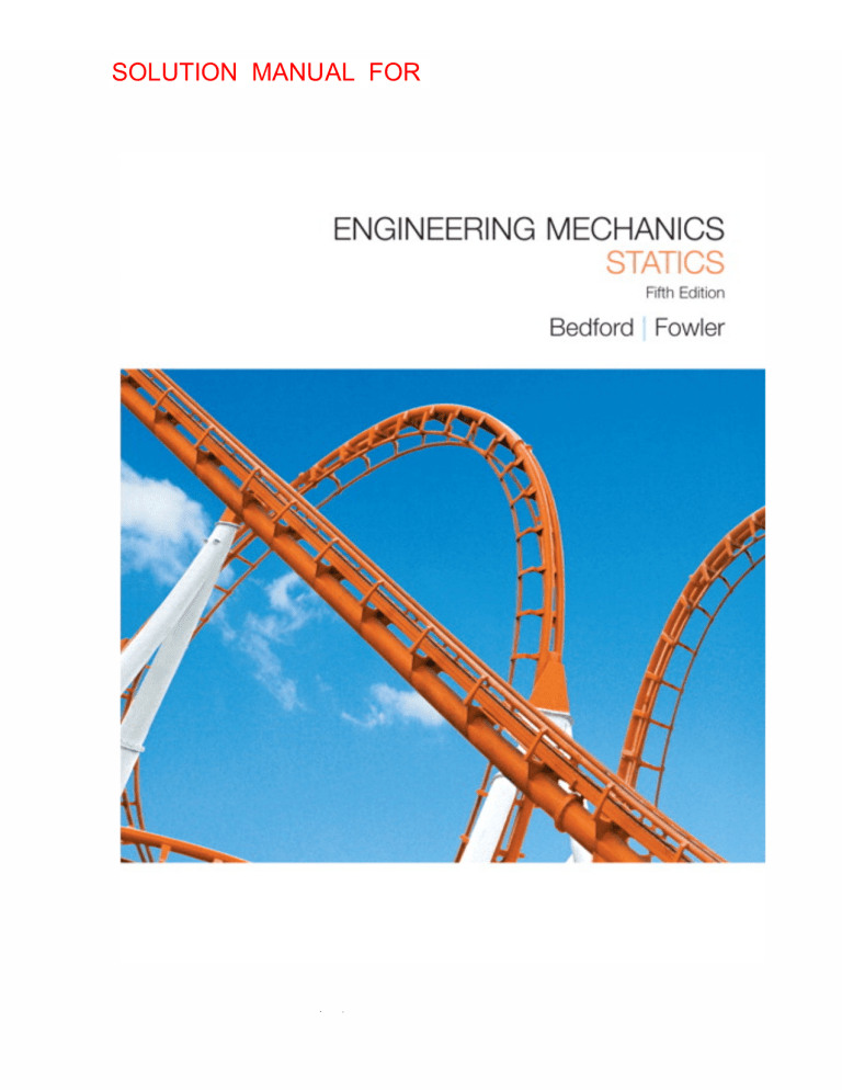 Engineering Mechanics Statics Solution Manual